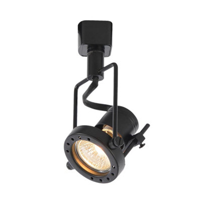 Litecraft Greenwich Black GU10 Single Track Circuit Spotlight Head