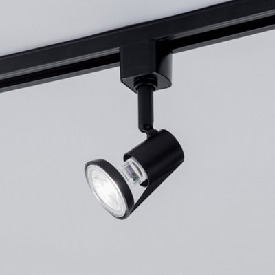 Litecraft Harlem Black 1 Head 1m Straight Kitchen Ceiling Light with ...