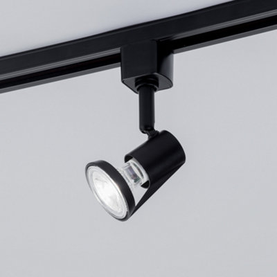 Litecraft Harlem Black GU10 Single Track Circuit Spotlight Head