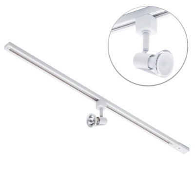 Litecraft Harlem White 1 Head 1m Straight Kitchen Ceiling Light with ...