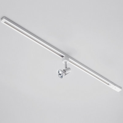 Litecraft Harlem White 1 Head 1m Straight Kitchen Ceiling Light with ...
