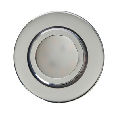 Litecraft Marlowe Round Chrome IP65 Fire Rated Tiltable Bathroom Downlight