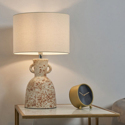 Litecraft Pattie Brown Ceramic Splatter Effect Table Lamp