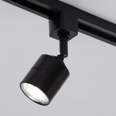 Litecraft Soho Black 5 Head 2m Straight Kitchen Ceiling Light with LED ...