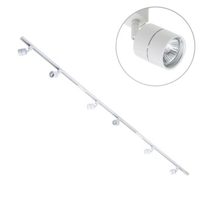 Litecraft Soho White 6 Head 3m Straight Kitchen Ceiling Light with LED ...