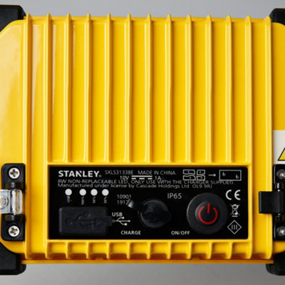 Litecraft Stanley Portable Rechargable Black 8 Watt LED IP65 Outdoor ...
