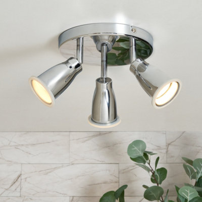 Litecraft Taurus Chrome Bathroom Spotlight Plate