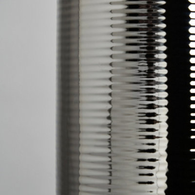 Litecraft Textured Silver Modern Table Lamp