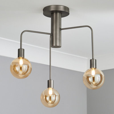 Litecraft Triss Gold 3 Lamp Ceiling Light | DIY at B&Q