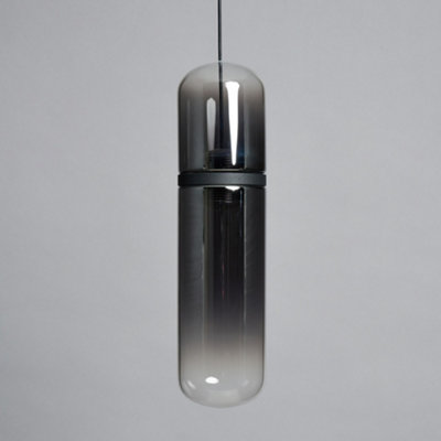 Litecraft Visconte Bjorn Smoke LED Glass Ceiling Pendant Light