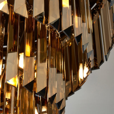 Litecraft Visconte Ingot Bronze 4 Tier Flush Ceiling Light