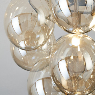 Litecraft Visconte Maiori Champagne Small Flush Ceiling Light