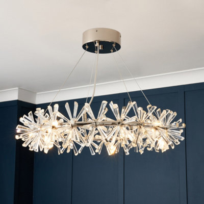 Litecraft Visconte Scafati Nickel 15 Light Ceiling Pendant | DIY at B&Q
