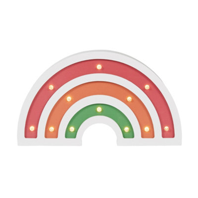 Litecraft White Rainbow Glow Kids LED Table Lamp