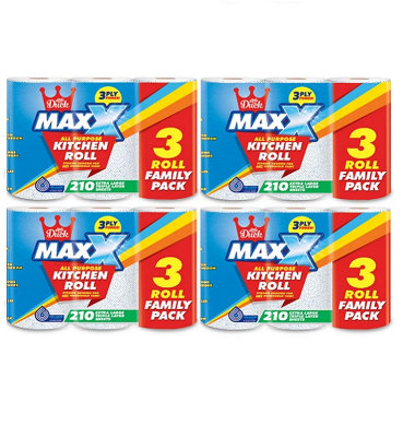 Little Duck Maxx Kitchen Roll 4 x 3 Pack 12 Rolls