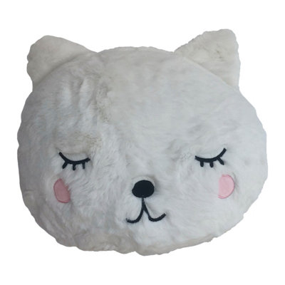 little furn. Cute Bear Faux Fur Ready Filled Kids Cushion | DIY at B&Q