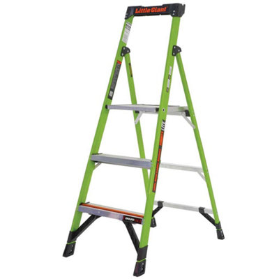 Little Giant 3 Tread MightyLite GRP Platform Step Ladder | DIY at B&Q