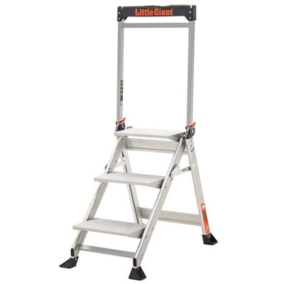 Little Giant Jumbo 3 Tread Step Ladder 2.26m - Wide 215mm Treads ...