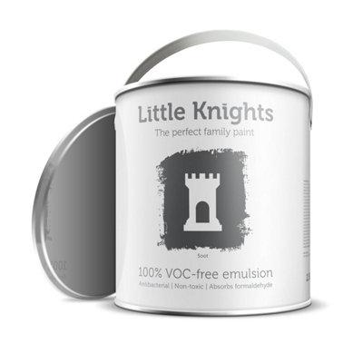 Little Knights Matt Emulsion Paint 100% VOC Free - Soot - 2.5L