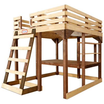 Little Tikes Wooden 4-In-1 Study Fort 5ft Loft Bed Bunk Set