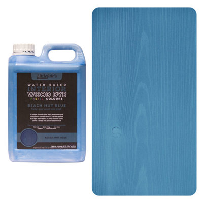 Littlefair's - Indoor Wood Stain - Beach Hut Blue - 2.5 LTR | DIY at B&Q