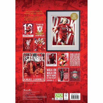 LIVERPOOL FC COLLECTORS EDITION DELUXE 2025 WALL CALENDAR RED/WHITE ...