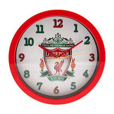 Liverpool FC Crest Wall Clock Red/White (One Size)