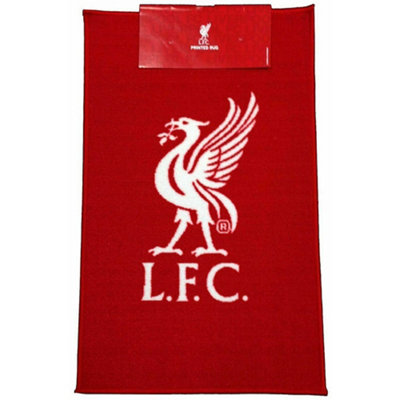 Liverpool FC Official Football Crest Rug Red/White (One Size)