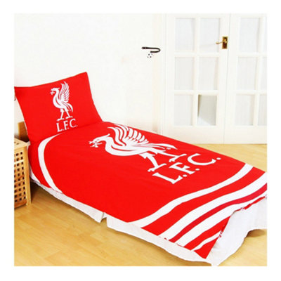 Buy Liverpool FC Official Reversible Pulse Single Duvet Set Red/White ...