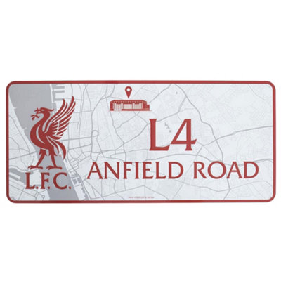 Liverpool FC Route To Anfield Road Crest Plaque Red/White (One Size)