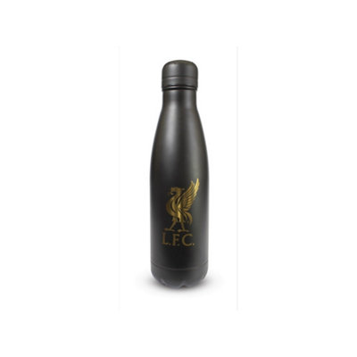Liverpool FC Stainless Steel Thermal Water Bottle Black/Gold (One Size)