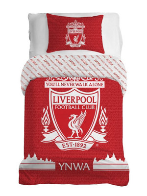 Liverpool FC Tone Single Panel Duvet and Pillowcase Set