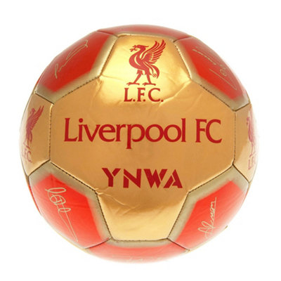 Liverpool FC YNWA Signature Football Red/Gold (1)