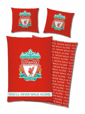 Liverpool FC YNWA Single 100% Cotton Duvet Cover Set - European Size