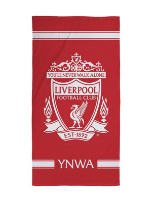 Liverpool FC You'll Never Walk Alone 100% Cotton Towel | DIY at B&Q