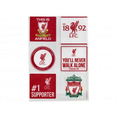 Liverpool FC Youll Never Walk Alone Stickers Red/White (One Size)