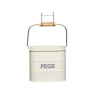 Living Nostalgia Antique Cream Peg Tin