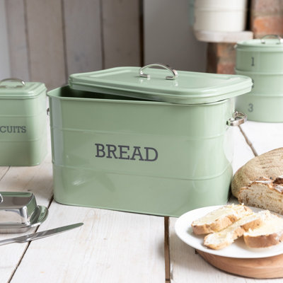 Living Nostalgia Bread Bin with Traditional top-opening lid -English ...