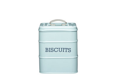 Living Nostalgia Vintage Blue Biscuit Tin | DIY at B&Q