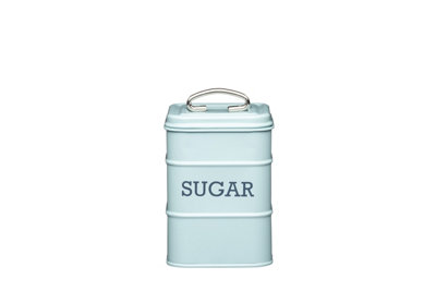 Living Nostalgia Vintage Blue Sugar Tin