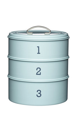 Living Nostalgia Vintage Blue Three Tier Cake Tin Set | DIY at B&Q