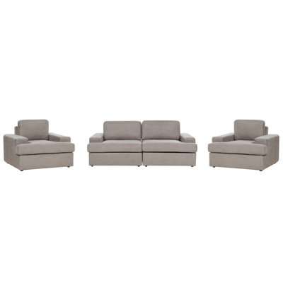 LIVING ROOM SET 5 SEATER ALLA FABRIC TAUPE