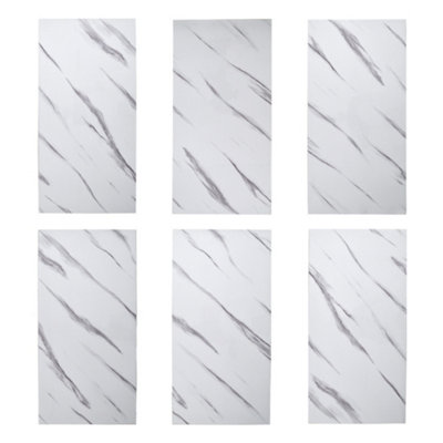 Livingandhome 10 Pcs Waterproof Marble Wall Tile Stickers Decorative ...