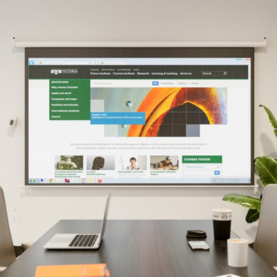 Livingandhome 16:9 Portable Electric Motorized Projector Screen with ...