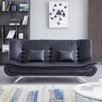 Livingandhome 2 Seat Faux Leather Sofa Loveseat Couch 2 Seater Shell ...