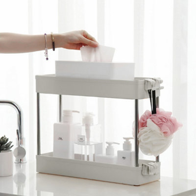 Livingandhome 2 Tier Kitchen Bathroom Corner Storage Rack Shelf | DIY ...