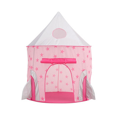 Livingandhome 3 in 1 Pink Kids Play Tent Pop up Rocket Tent Teepee ...