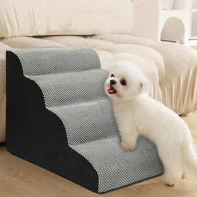 Livingandhome 4 Steps Dog Steps Pet Stairs Puppy Cat Kitten Ladder Pet ...