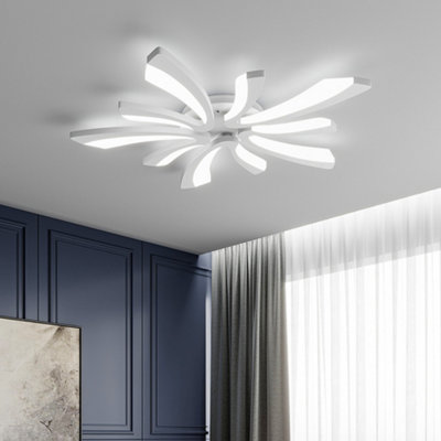 Livingandhome 5 Heads Unique V Shaped Acrylic LED Semi Flush Mount ...