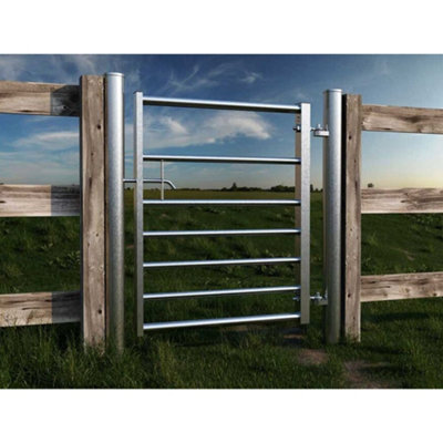 Livingandhome 6ft Galvanized Metal Field Gate Farm Gate | DIY at B&Q